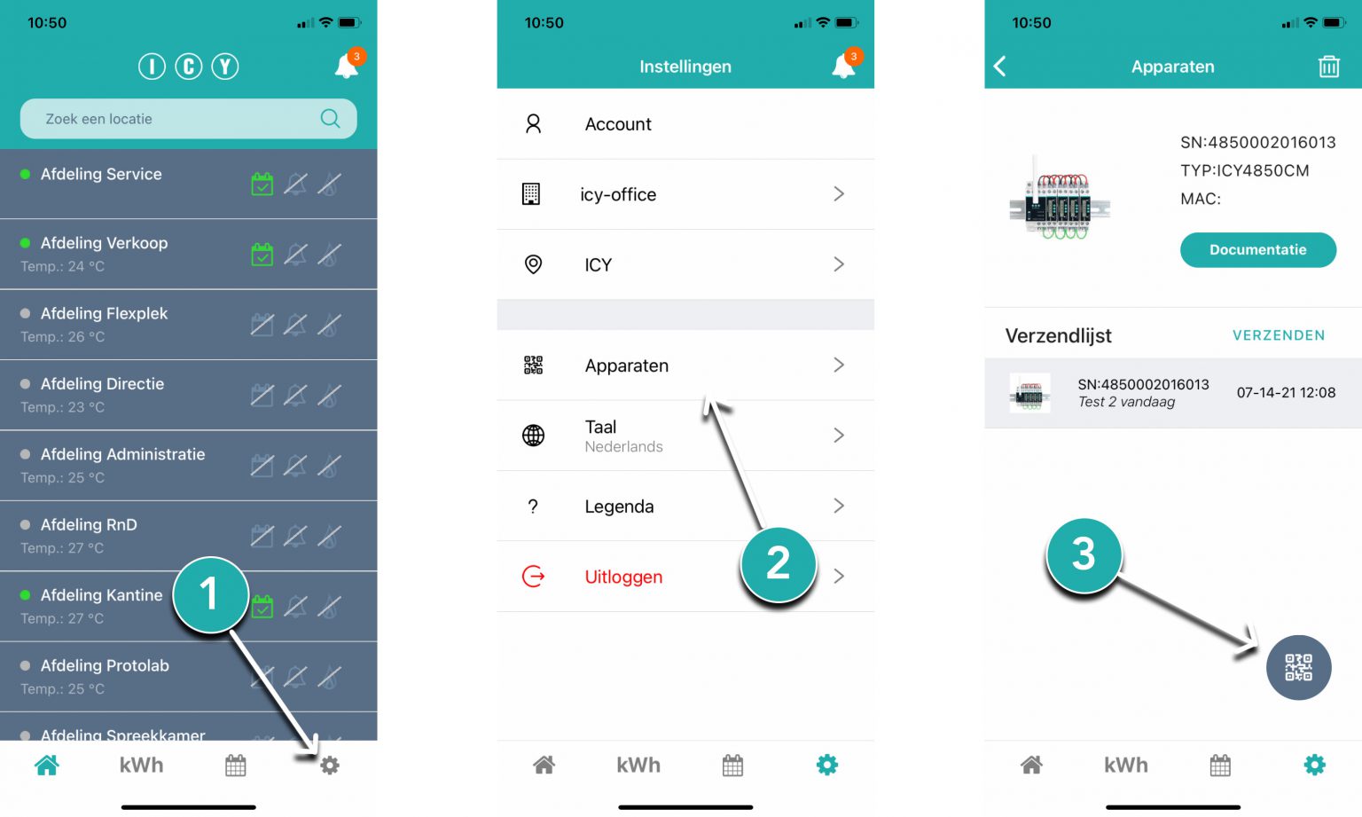 Uitleg bij de ICY Control Center App - ICY