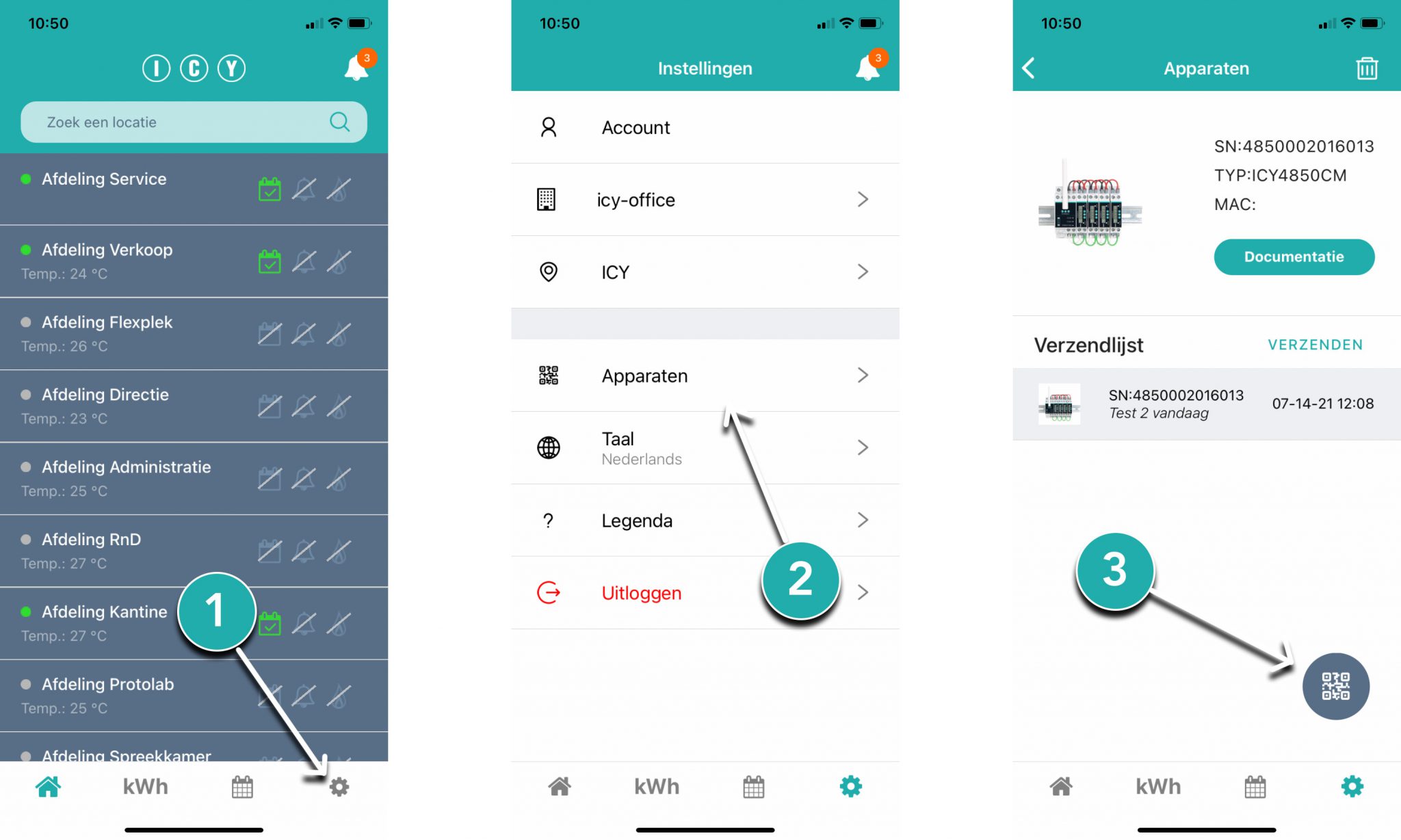 Uitleg bij de ICY Control Center App - ICY
